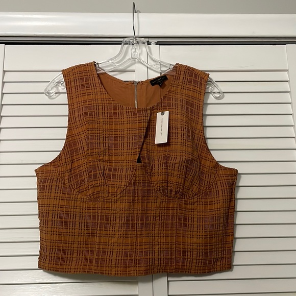 Current Air | Tops | Nwt Current Air Anthropologie Plaid Corset Top ...
